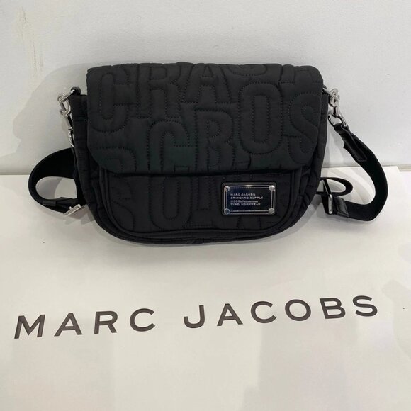 Marc Jacobs | Bags | Marc Jacobs Nylon Jumbled Logo Messenger | Poshmark